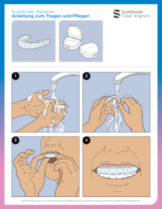 Trage- und Pflegeanleitung | SureSmile Aligner Unterlagen